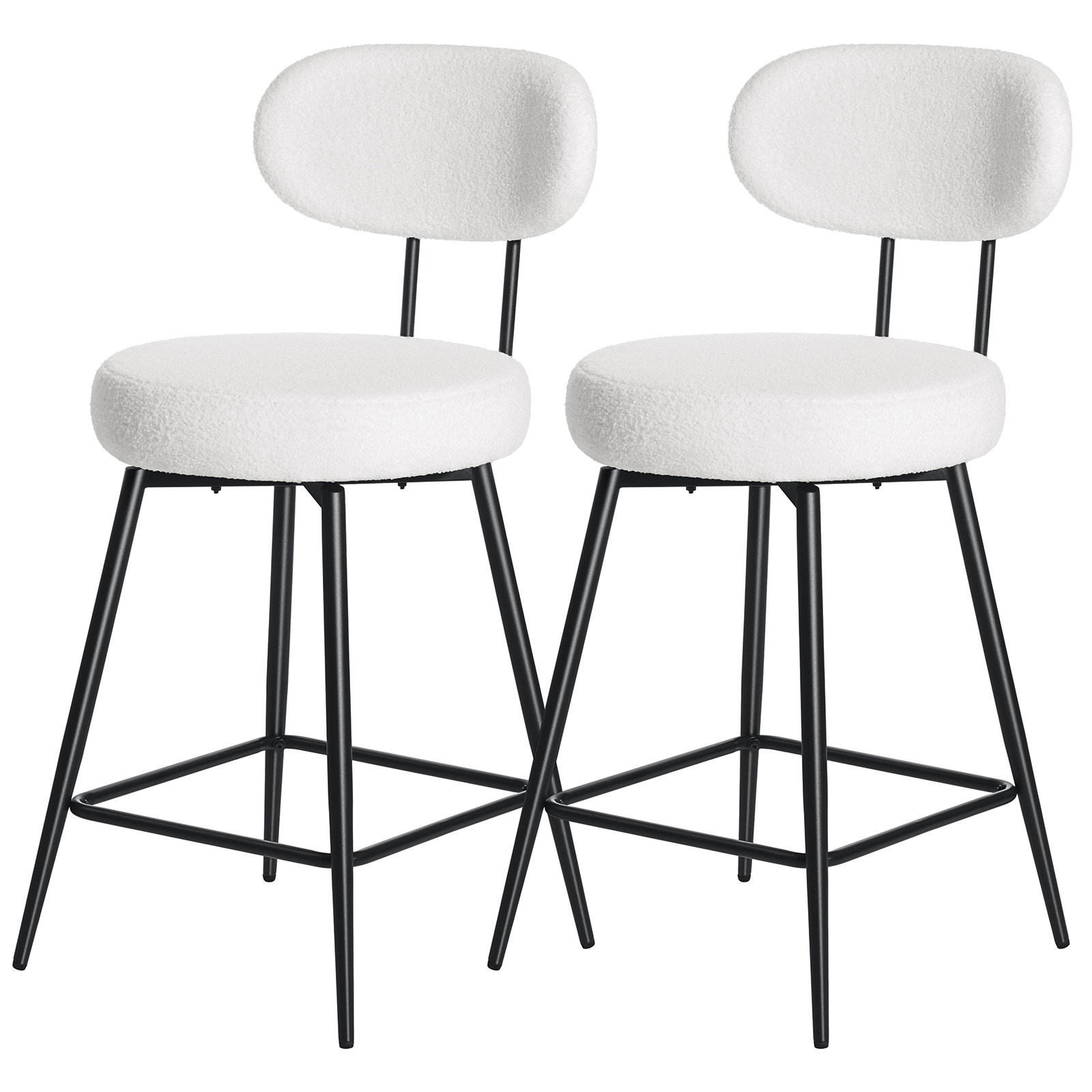 Corrigan Studio 26" H Swivel Upholstered Bar Stools Counter Height Bar Stools With Adjustable ...